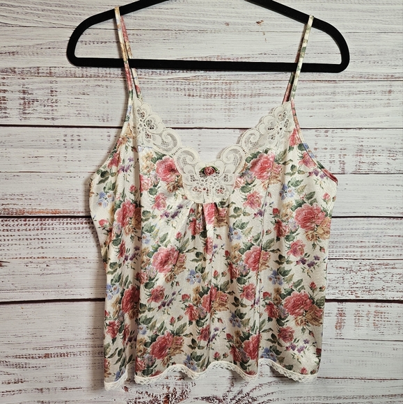 Vintage | Tops | Vintage Floral Cami | Poshmark